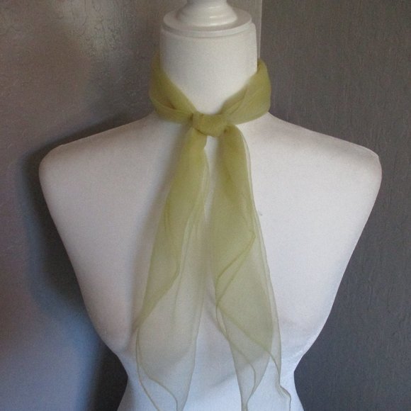 Vintage | Accessories | Light Yellow 95s Chiffon Scarf | Poshmark